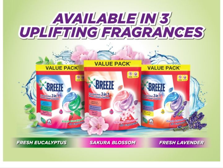 (EXP JANUARY 2025)Breeze Concentrated 3in1 Power Laundry Capsule ...