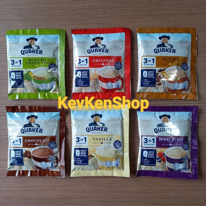 QUAKER Oat Cereal 3in1 SACHET Malaysia 3 in 1 Sereal Harga per Saset ...