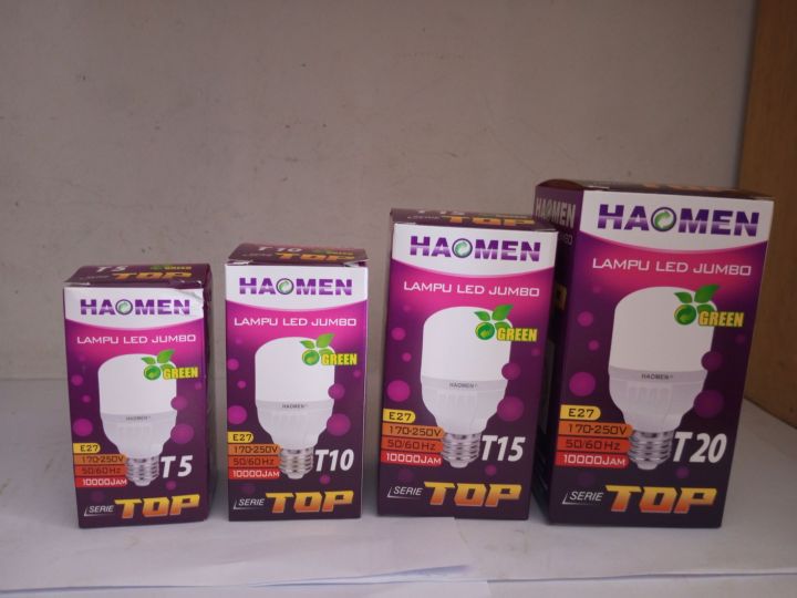 Lampu LED Jumbo Haomen TOP tersedia dengan beberapa varian Watt ...