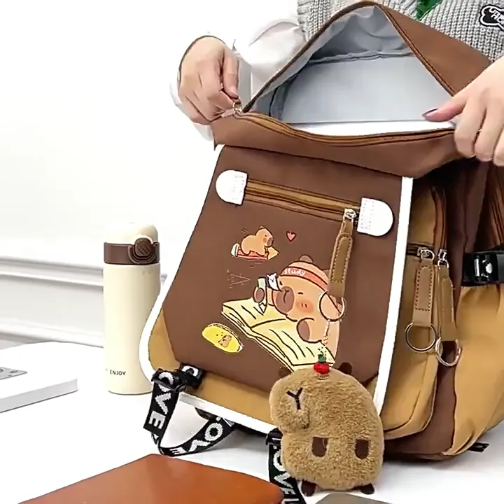 Tas Sekolah Backpack Ransel Anak SD Kekinian Fashion Terbaru Capybara ...
