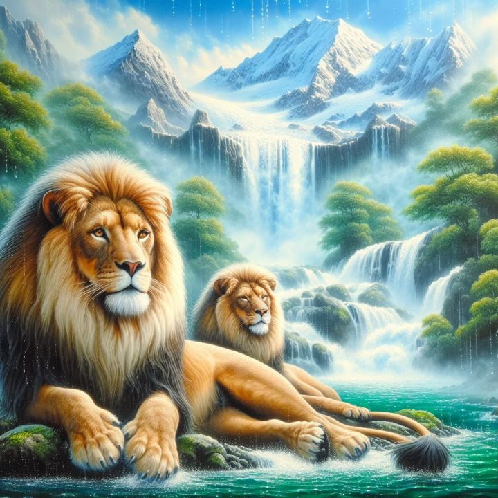 Poster Cetak, SINGA RAJA HUTAN, Ukuran JUMBO, 100x70cm & 150x100cm ...