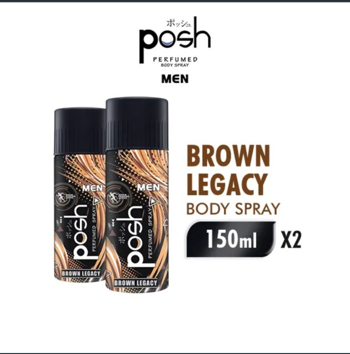 POSH BODY SPRAY BROWN 150 ML ISI 2 PCS ORIGINAL | Lazada Indonesia