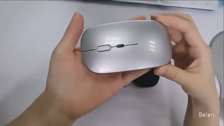 2.4G Silent Wireless Mouse Rechargeable RGB LED Backlit Isi Ulang Mouse ...