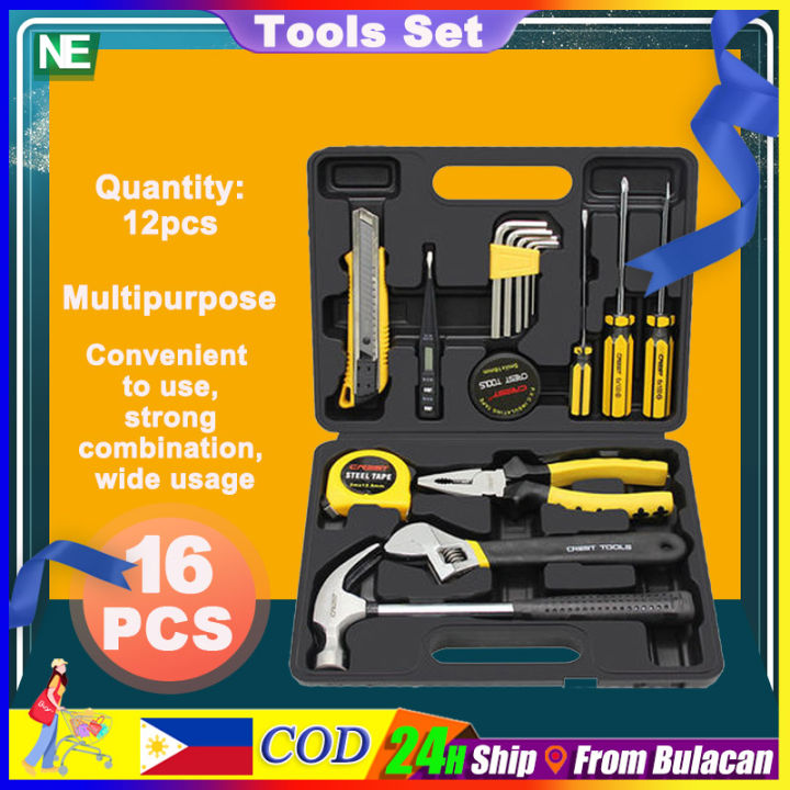16pcs Professional Maintenance Hardware Tools Set Accessory Repair Home ...