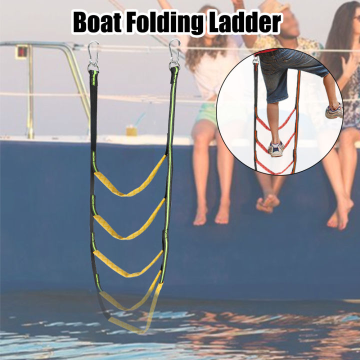 Yacht Boat Side Hanging Ladder 3/4/5 Step Boat Rope Ladder Launching ...