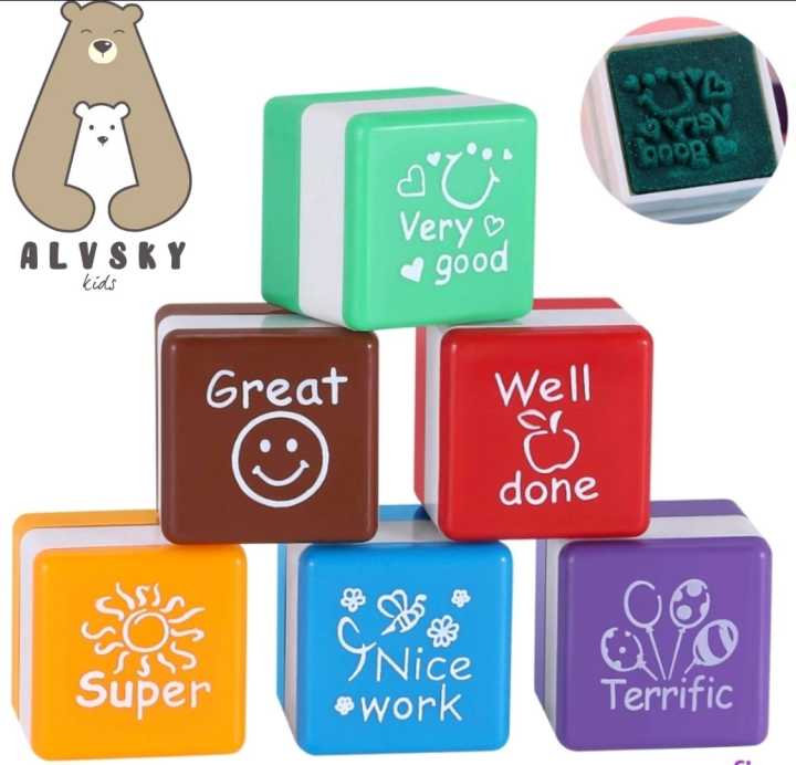 REWARD STAMP ISI 6 PCS / STEMPEL PENILAIAN REWARD ANAK TK / PAUD ...