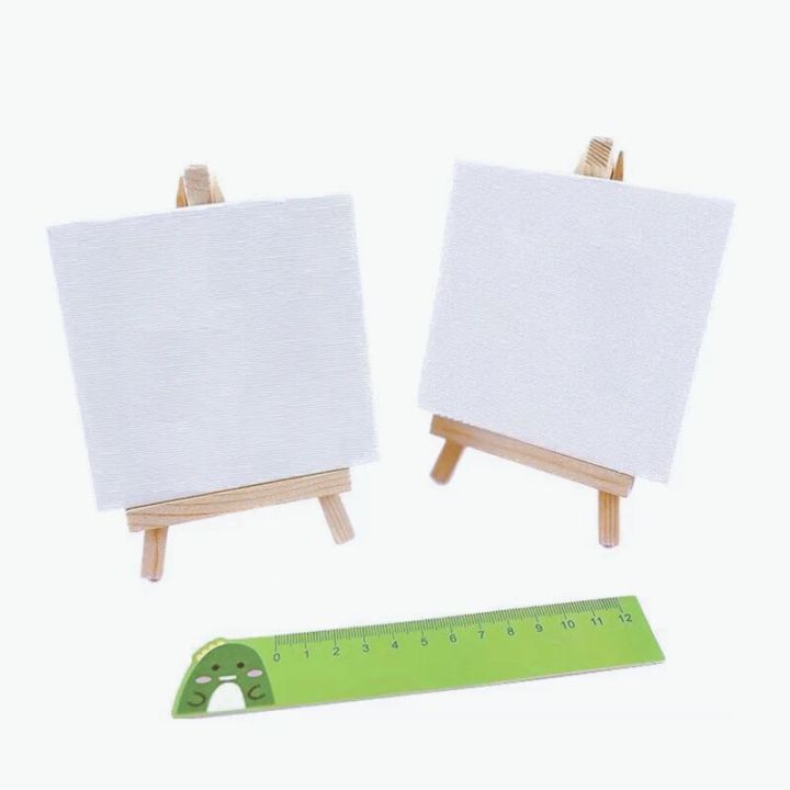 2 Sets Mini Canvas Panel Wooden Easel Sketch Pad Settings For Painting ...