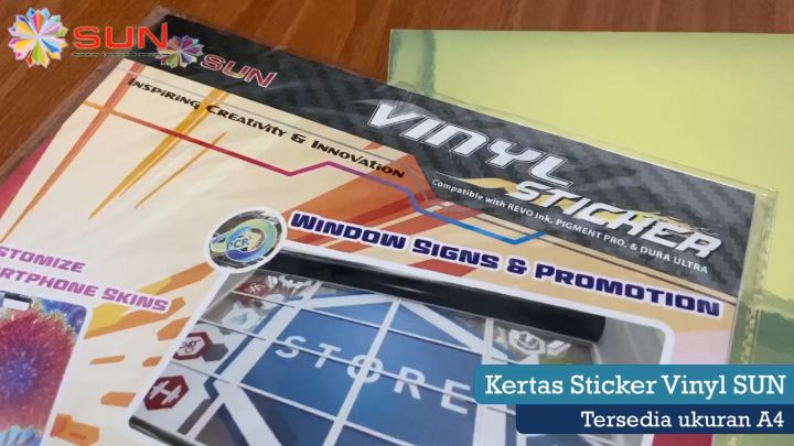 Kertas Sticker Vinyl Inkjet Matte Glossy Transparan Gold Silver A4 ...