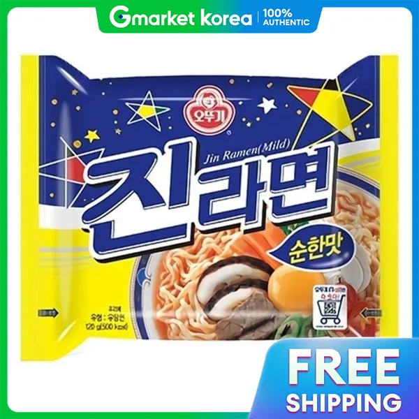 Ottogi | Ottogi Jin Ramyun Mild Flavor 120g x 40 Packs Instant Noodles ...