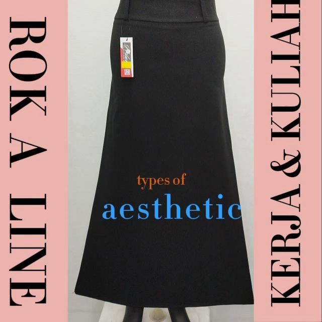 Rok A Line Panjang Polos Formal Kerja Kantor / Rok Kerja Panjang Hitam ...