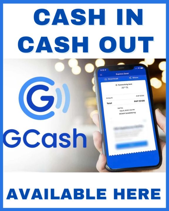 Gcash Cash In Cash Out Available Signage A4 Size Laminated | Lazada PH