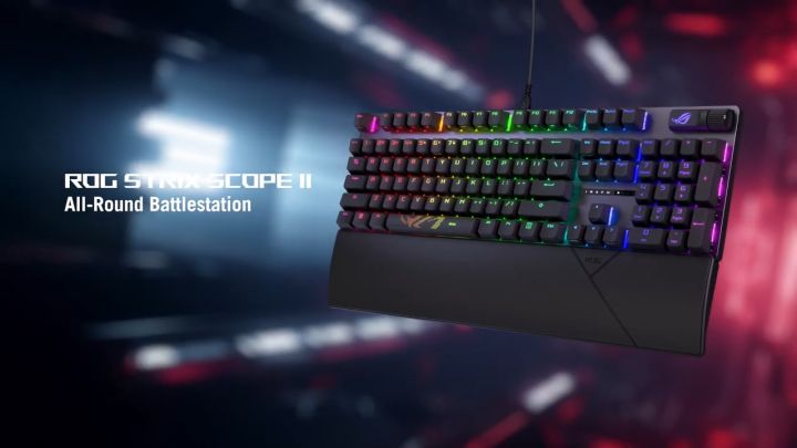 ASUS ROG STRIX SCOPE II Gaming Keyboard - 100% Full Size, Prelubed ROG ...