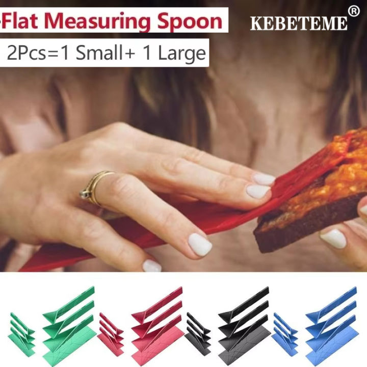 KEBETEME 2Pcs Folding Measuring Spoon Folding Food Measurement Spoon ...