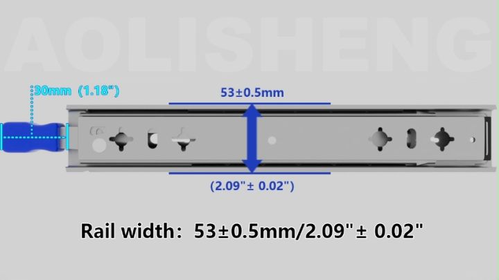 AOLISHENG heavy-duty industrial slide rail thickened guide rail 1 pair ...