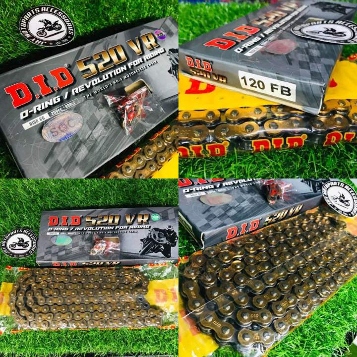 DID Oring Gold Chain 520 - 120L / Original DID O-ring Gold Chain ...