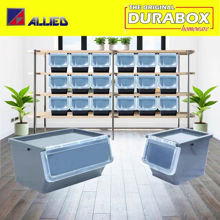 Flip Top Stackable Storage Box Organizer with Wheels The Original Durabox Allied | Lazada PH