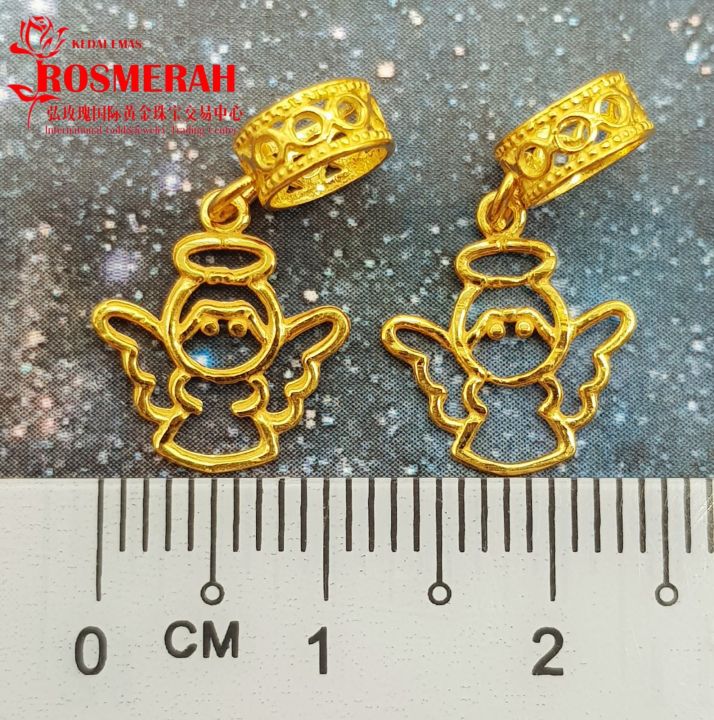 KEDAI EMAS ROSMERAH 916 Charm Angel 916天使吊坠 | Lazada