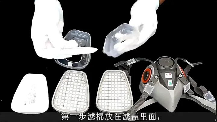 Respiratory Mask 7 In 1 Set Industrial Spray Paint Gas Mask Chemical ...