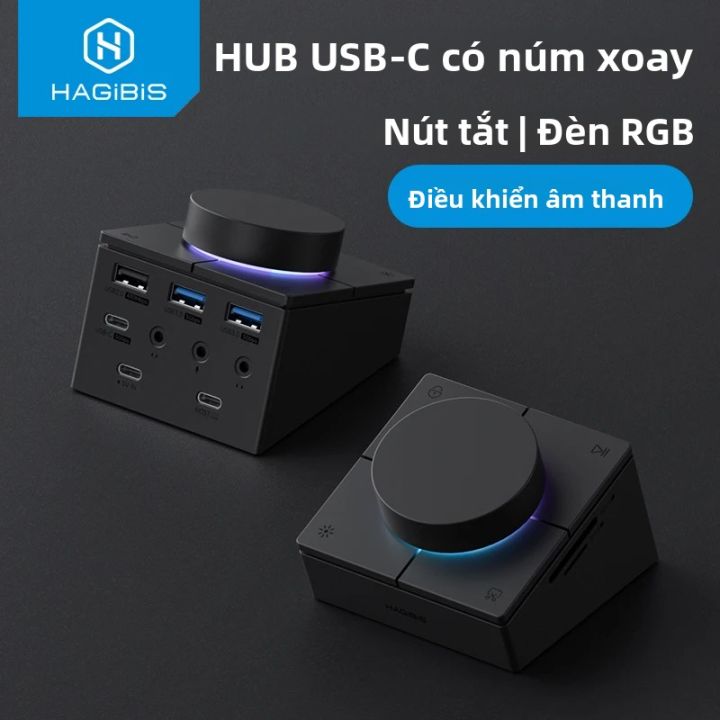 Hagibis Knob USB C Hub 8 Trong 1 Trạm Nối Type-C Có Nút Tắt Điều Chỉnh ...