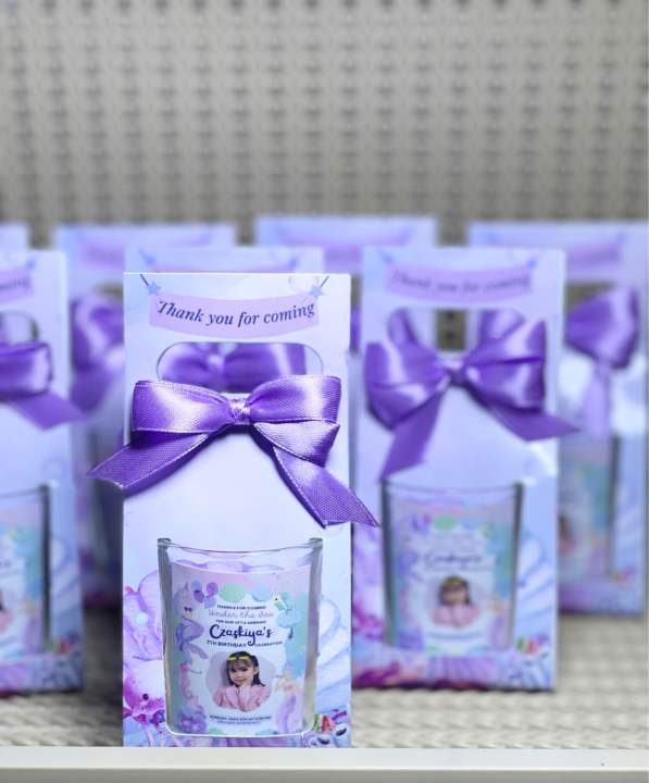 Shot Glass Souvenir with Customize Handle Bag for Wedding Birthdays Baptism / Christening ...