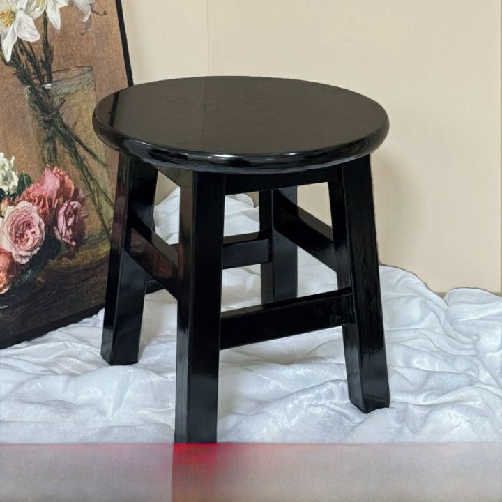 Solid Wood round Stool Home Use Small Stool Original Wood Shoe ...