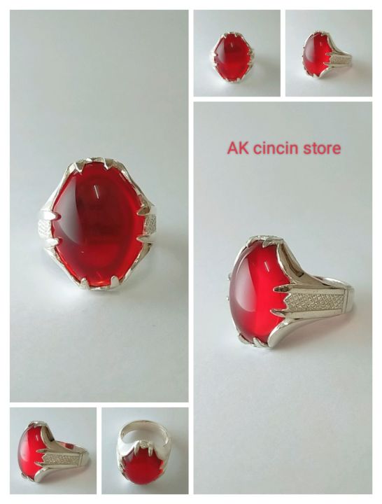 Cincin Batu Merah Delima | Lazada