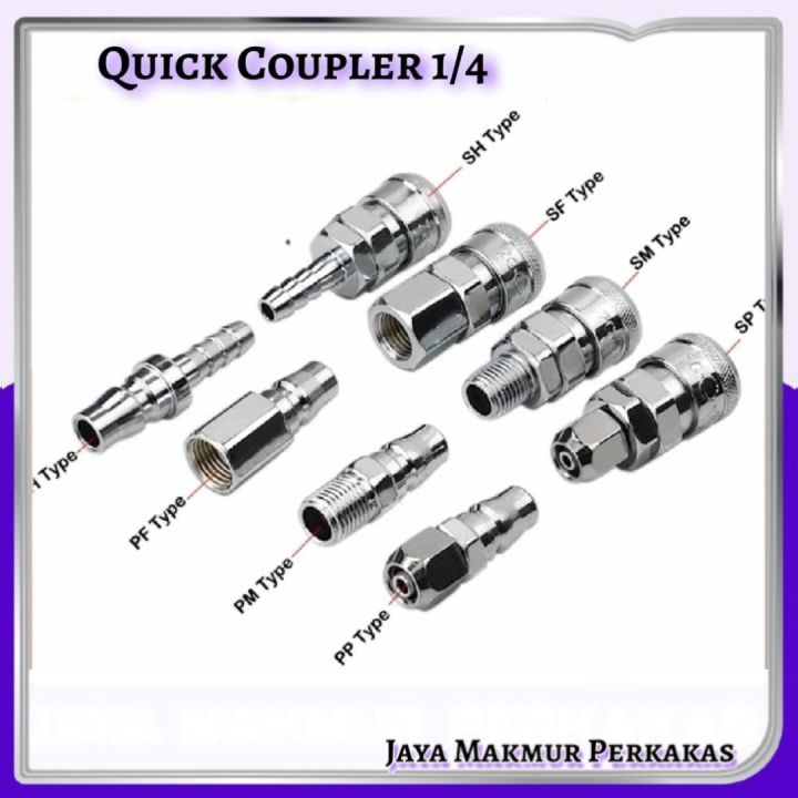 Sambungan Selang kompresor Angin PENEUMATIC 1/4" Quick Coupler 20SP ...