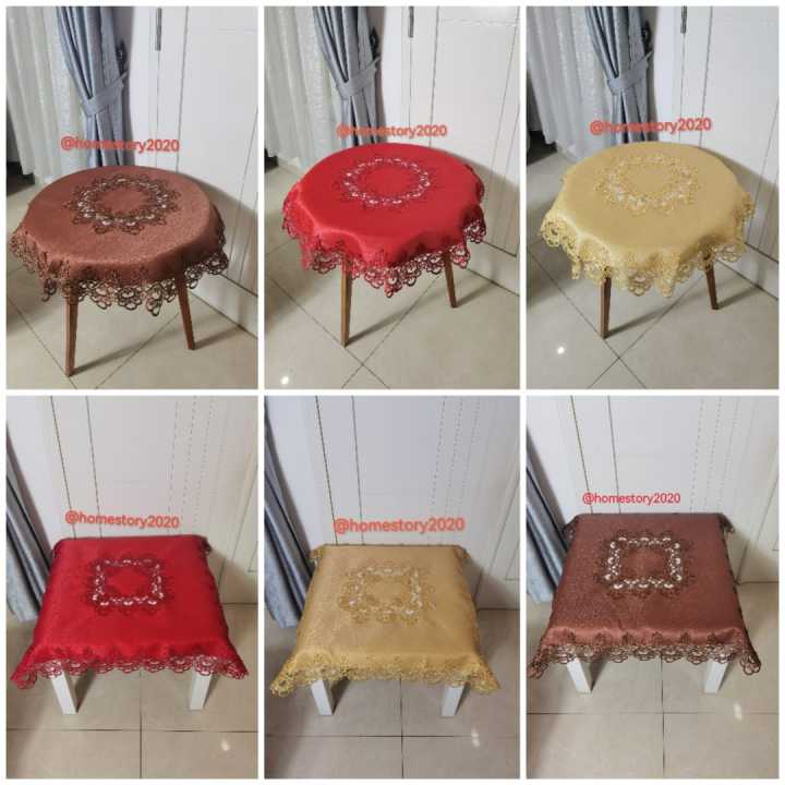 taplak meja pojok betawi oshin taplak bulat taplak segi empat 90cm | Lazada Indonesia