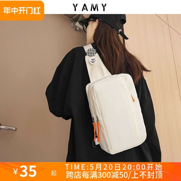 กระเป๋าอกสไตล์ญี่ปุ่นและเกาหลี Yamy 2024 สําหรับผู้หญิง กระเป๋าสะพายหลังแบบผ้าใบสบายๆ กระเป๋า ...