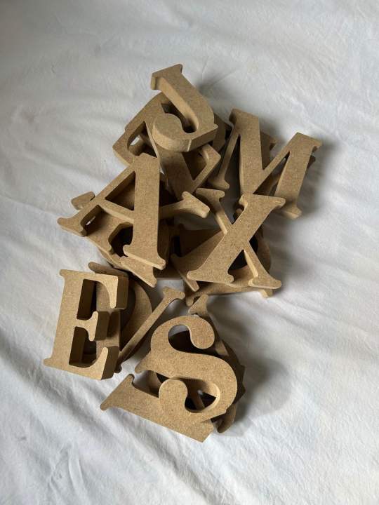 Freestanding A-Z Wood Wooden Letters Alphabet Decor MDF 26 Wooden ...