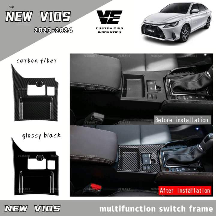 Vemart toyota vios new 2023 carbon fiber electric handbrake switch ...