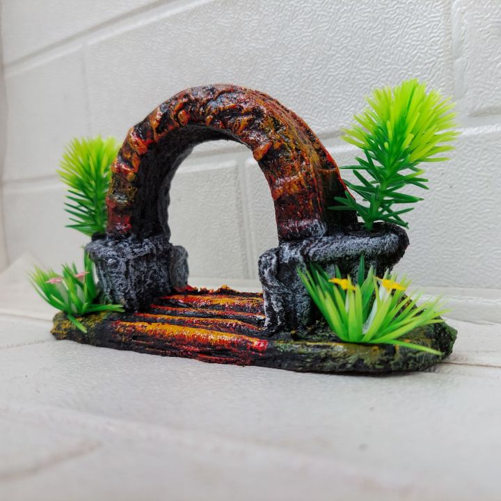 Hiasan akuarium gapura bunga bolong | Lazada Indonesia