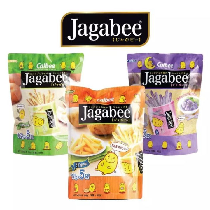 Calbee Jagabee Potato sticks potato chips stick sweet potato fries individual pouch fries on the ...
