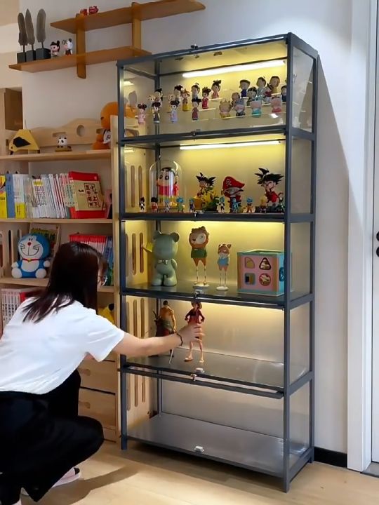 Display Cabinet Home Acrylic Blind box Display Stand Bedroom Bookshelf ...