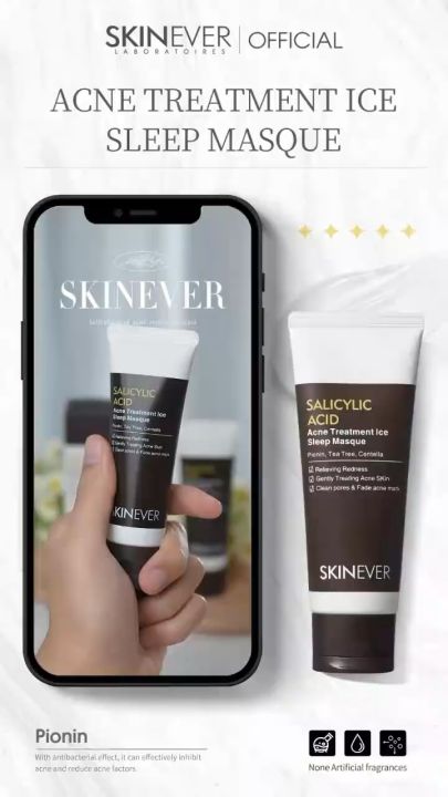 SKINEVER Salicylic Acid Acne Treatment Ice Sleep Masque Anti Acne Anti ...