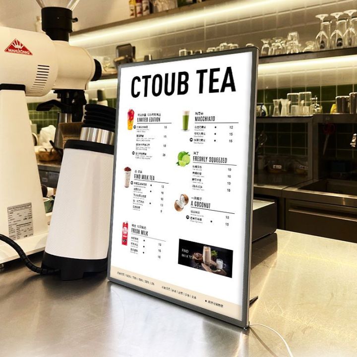 Order Board Display Light Table Price List coffee menu board for ...