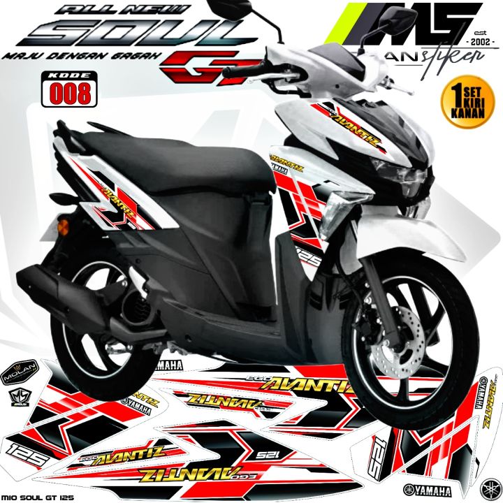 Decal Sticker Striping Variasi Mio Soul Gt 125 2015-2023 New Yamaha Mio ...