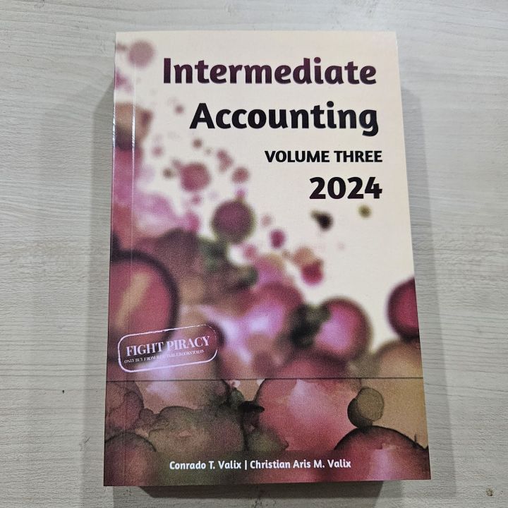 Intermediate Accounting volume 3 2024 edition By: Conrado T. Valix ...