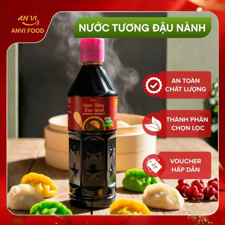 Nước Tương Đậu Nành An Vi Food Lên Men Tự Nhiên Chai 500ml | Lazada.vn