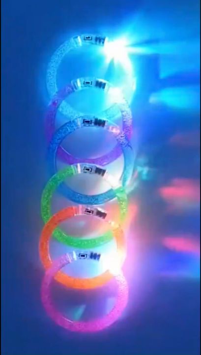 YIha สร้อยข้อมือคริลิคเรืองแสง สร้อยข้อมือเรืองแสงในที่มืด บาร์ ไนท์ฟิ ...