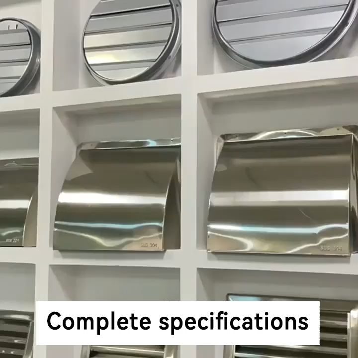 304 Stainless Steel Wall Vent Outlet Cap Square External Extractor ...