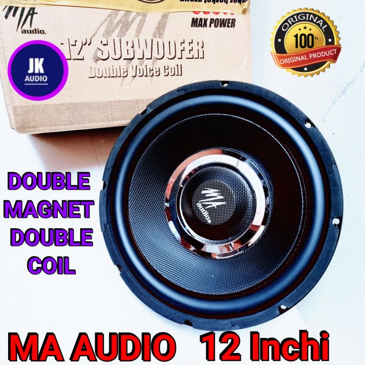 Speaker Subwoofer 12 Inchi Double Coil MA AUDIO MA-1224 12" | Lazada ...