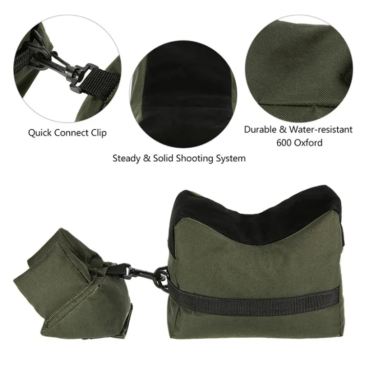 Front & Rear Bag Rifle Support Sandbag Without Sand Military Sniper ...