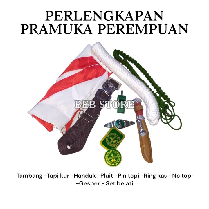 set lengkap asesoris pramuka PEREMPUAN set lengkap pelengkap atribut ...