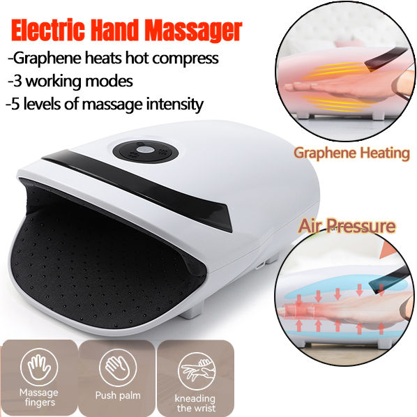 Hand Massager Finger Massager Electric Graphene Heating Palm Finger ...