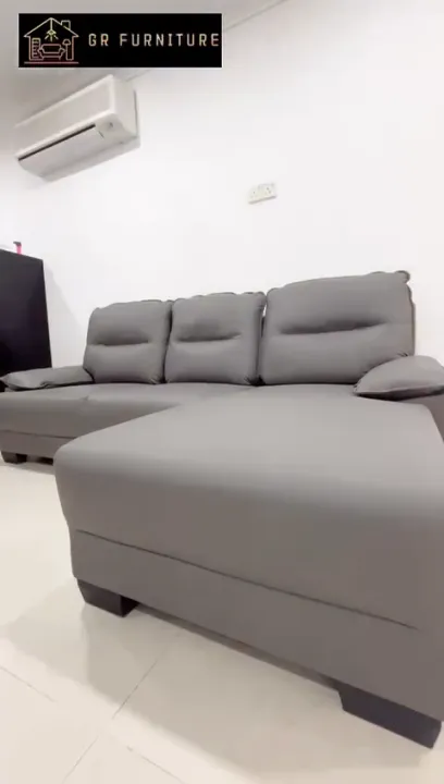 GR Furniture Pet Friendly Leather L Shape 3 Seater Sofa | Lazada Singapore