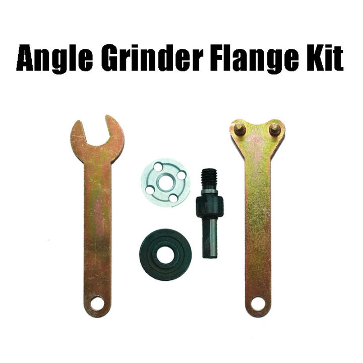 5Pcs 100mm Angle Grinder Flange Kit Lock Nut Wrench Set Inner Outer Set ...