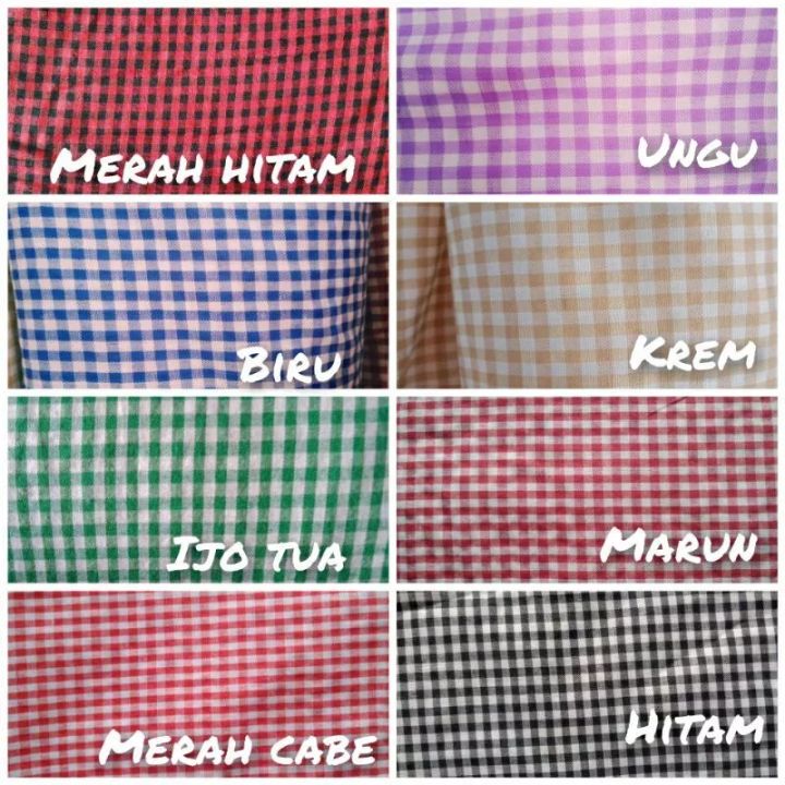 kain motif kotak kotak 4mm lebar 150cm | Lazada Indonesia