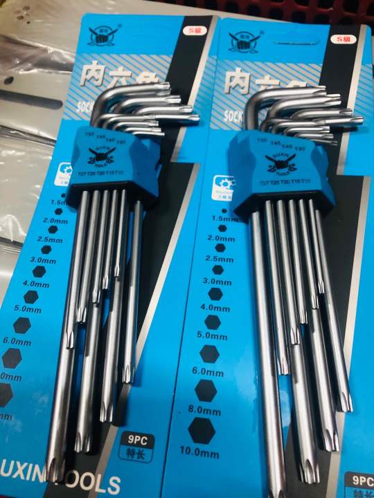 Bộ lục giác hoa thị-hoa khế 9 chi tiết thép CRV siêu cứng chính hãng ...