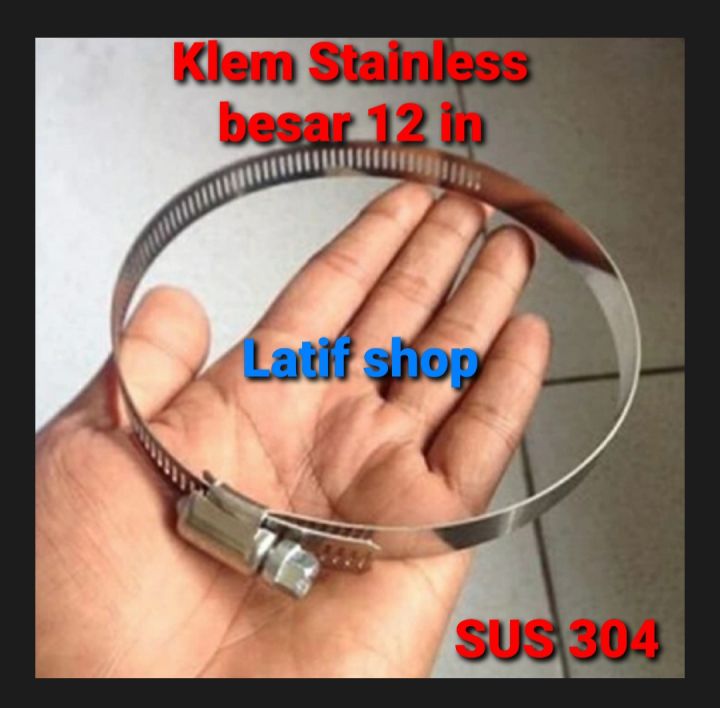 Klem stainless 12 in klem pipa besar 12 inc | Lazada Indonesia